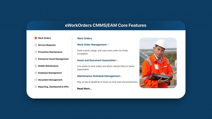eWorkOrders Homepage - eWorkOrders CMMS: Maintenance Management Software